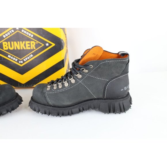 Bunker | Shoes | Deadstock Vintage 9s Mens 3 Grunge Goth Chunky Leather ...